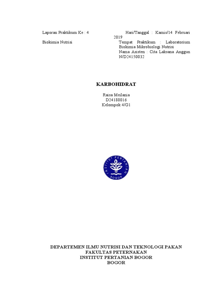 Laprak Biokim 4 | PDF