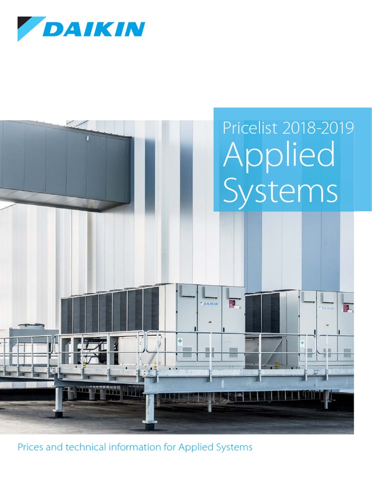 Applied Systems: Pricelist 2018-2019 | PDF | Heat Pump | Air Conditioning