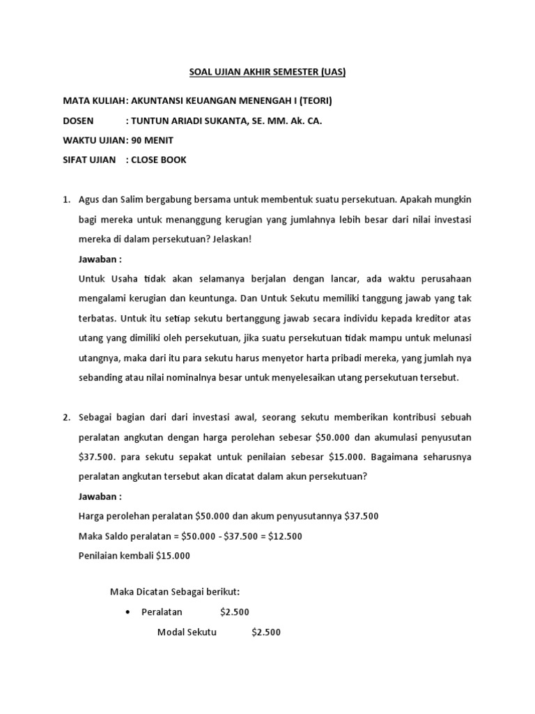 Uas Akm 1 (Teori) | PDF