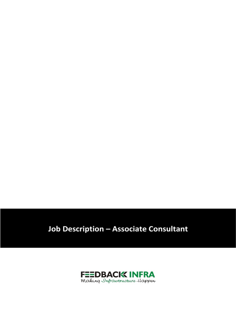 Associate Consultant Role at Feedback Infra | PDF | Infrastructure ...