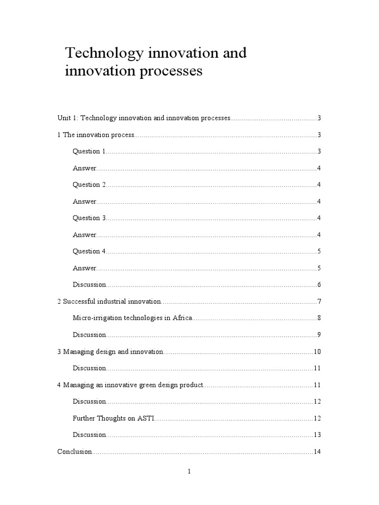 Technology Innovation and Innovation Processes | PDF | Photocopier ...