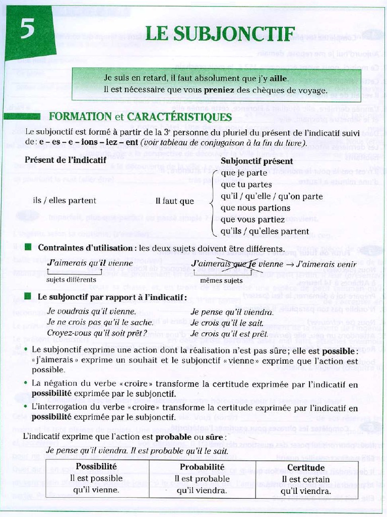 Le Subjonctif 2 | PDF