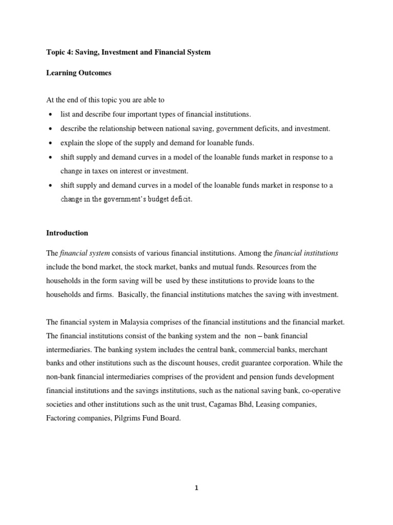 Financial Institutions and Saving Dynamics | PDF | Saving | Interest