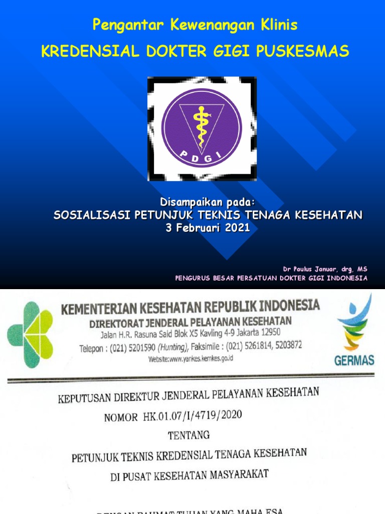 Kredensial Dokter Gigi Puskesmas | PDF | Kesehatan Holistik