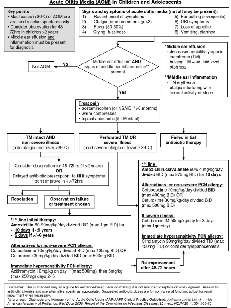 Acute Otitis Media Treatment Guidelines | PDF | Clinical Medicine ...
