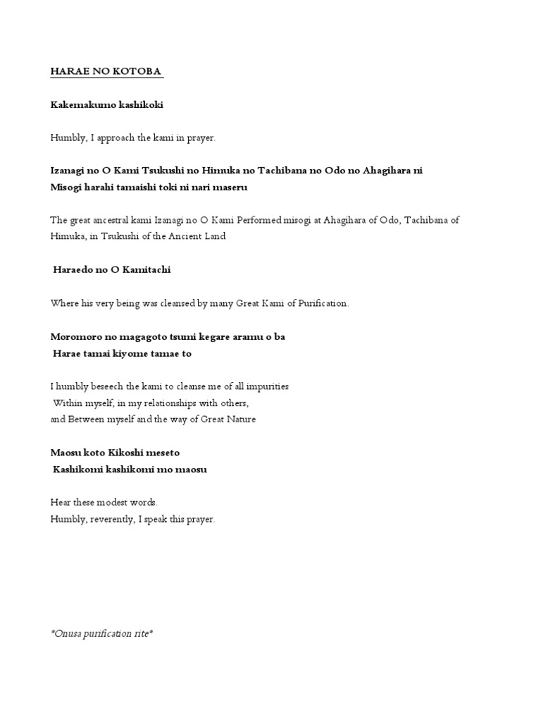 Shinto Norito | PDF | Spirituality | Religious Behaviour And Experience