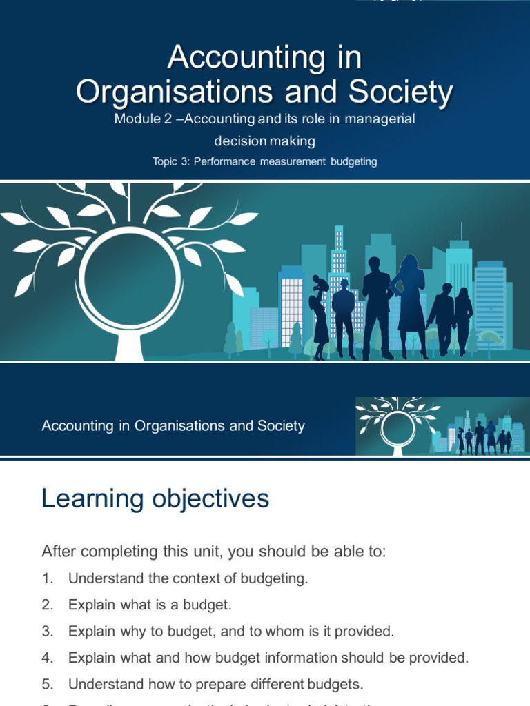 Module 2 - Topic 3 - Lecture Slides | PDF | Budget | Inventory