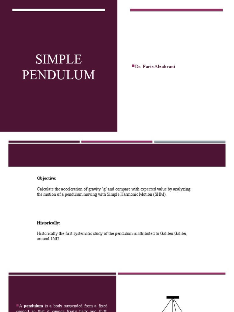 2 - Simple Pendulum | PDF | Pendulum | Tension (Physics)