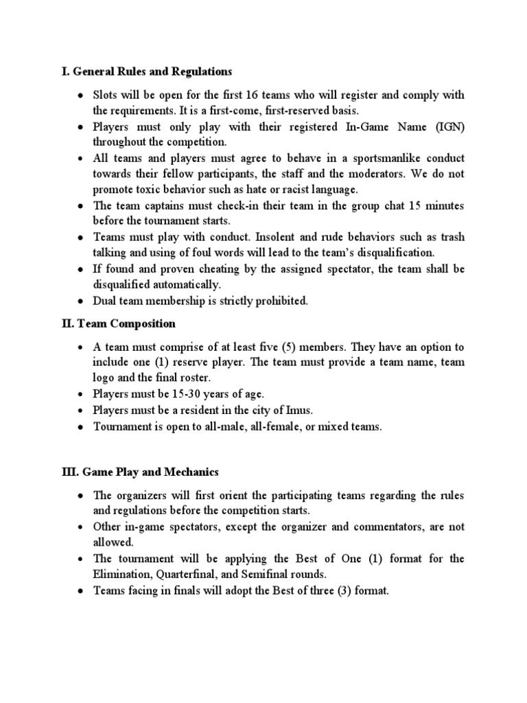 Valorant PH Tournament Rules & Guidelines | PDF | Sports | Leisure