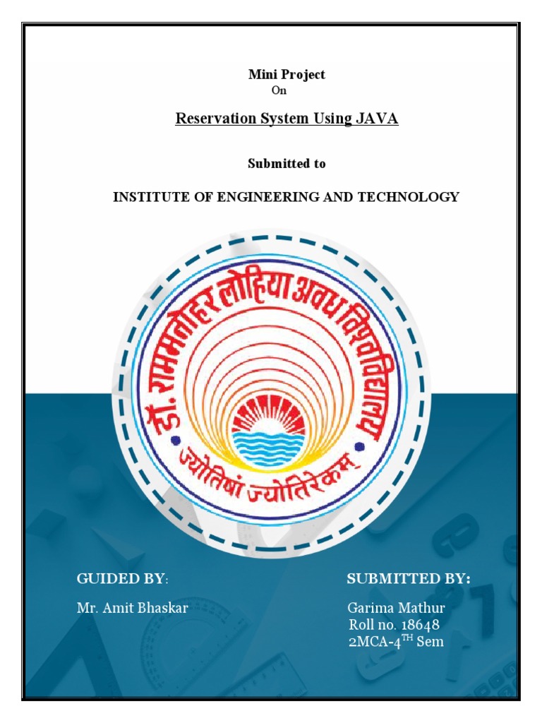 Reservation System Using JAVA: Mini Project | PDF | Net Beans ...
