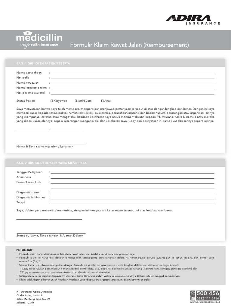 Form Rawat Jalan Medicillin | PDF