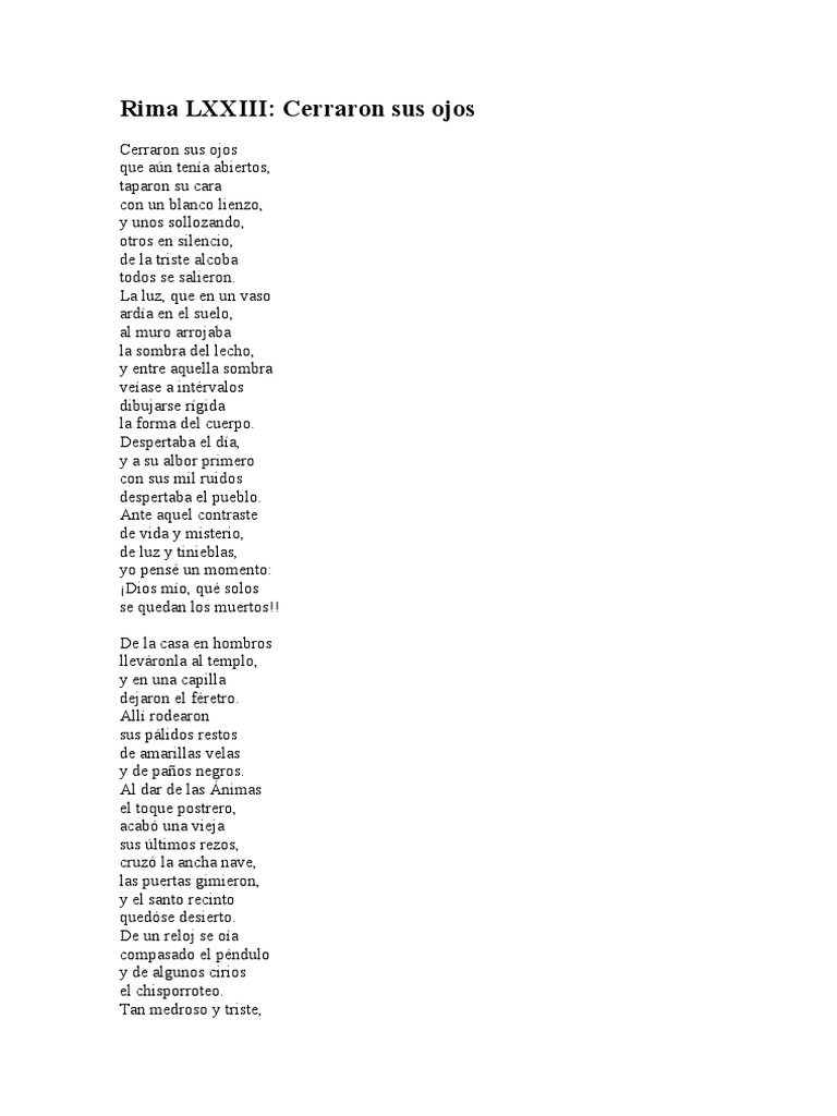 Rima LXXIII - Becquer | PDF