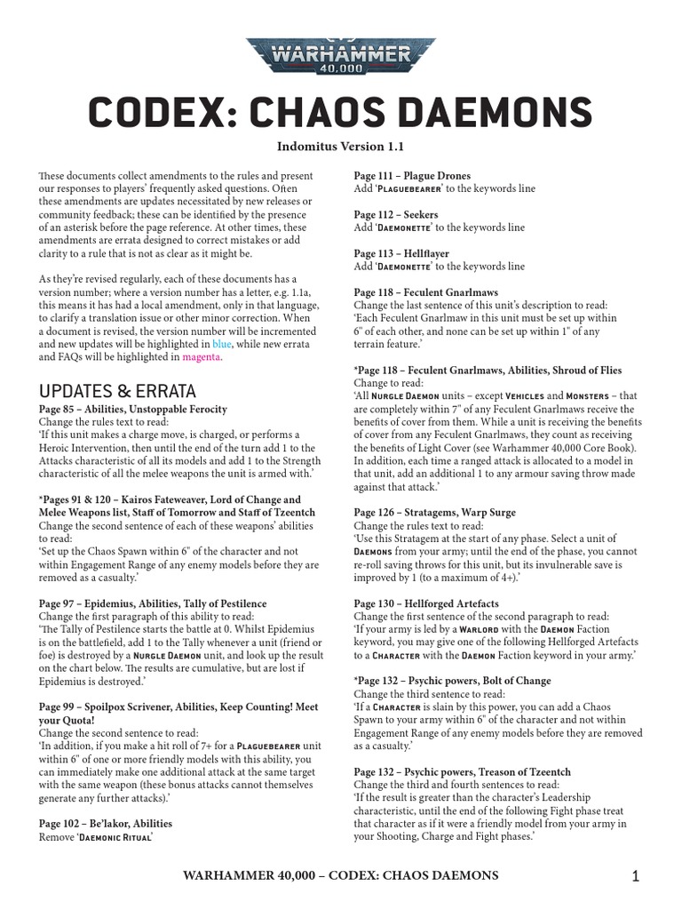 Codex - Chaos Daemons | PDF | Military | Leisure
