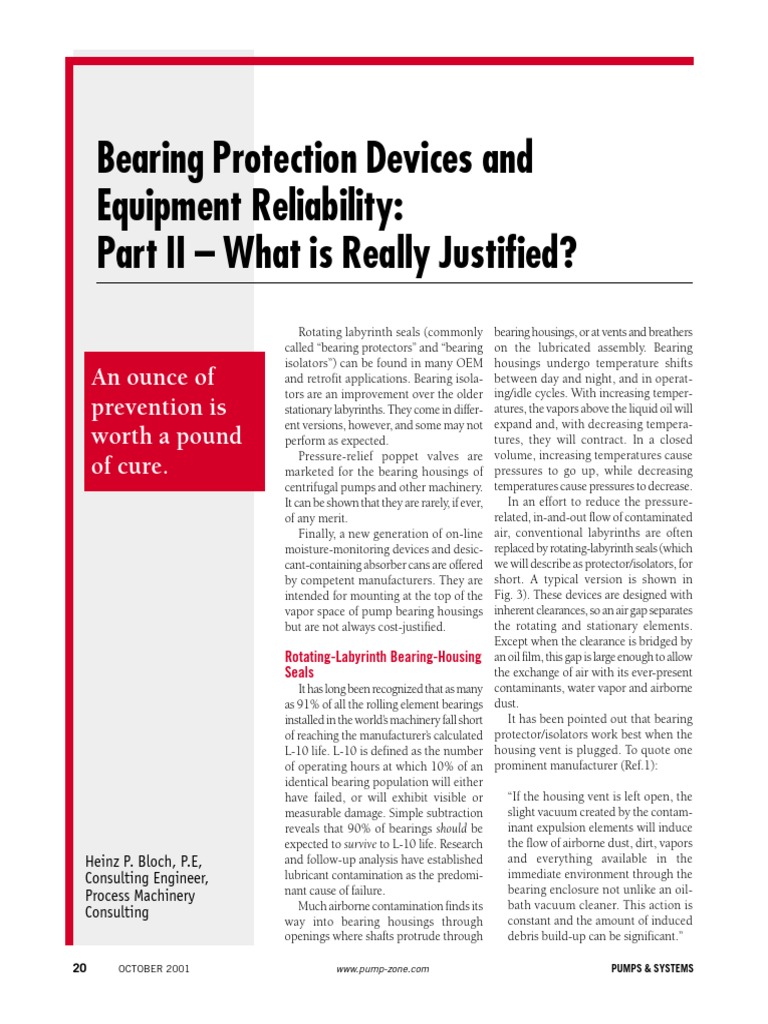ISOMAG - Pump - Zone - Reprint-Bearing Protection Devices | PDF ...