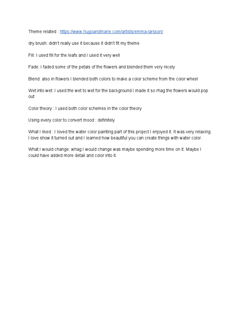 Watercolor Checklist | PDF | Art