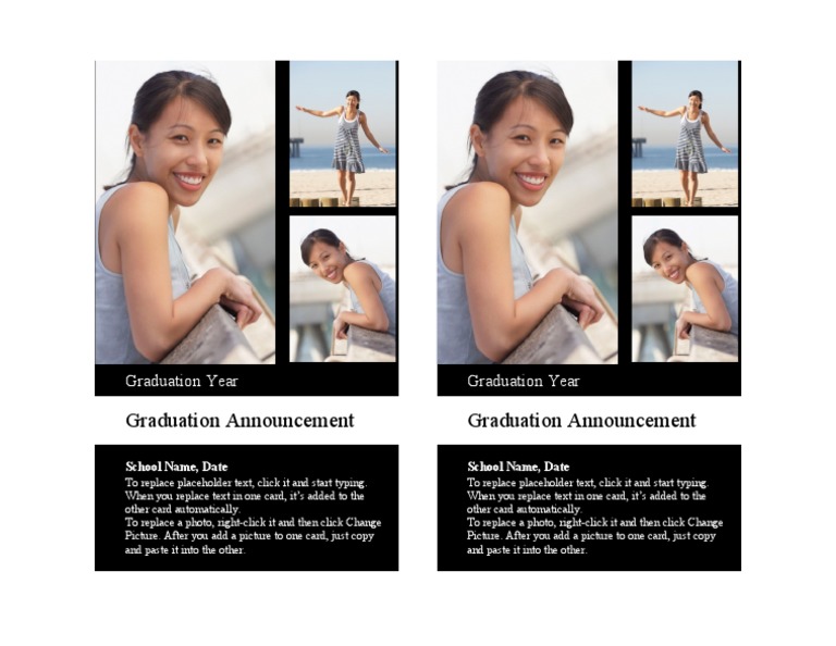 Graduation Year Example Card | PDF