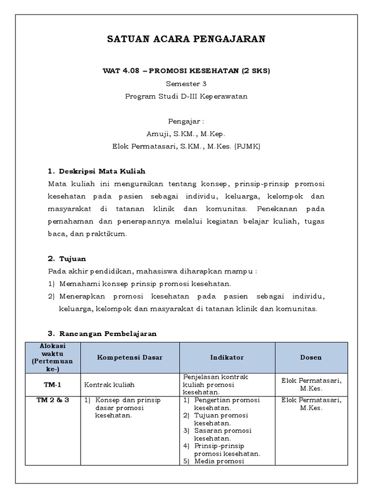 SAP - Promosi Kesehatan | PDF