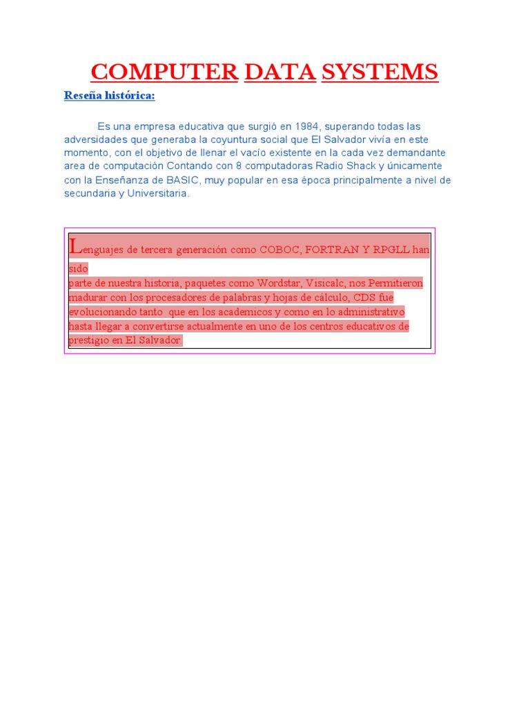 Computer Data Systems | PDF