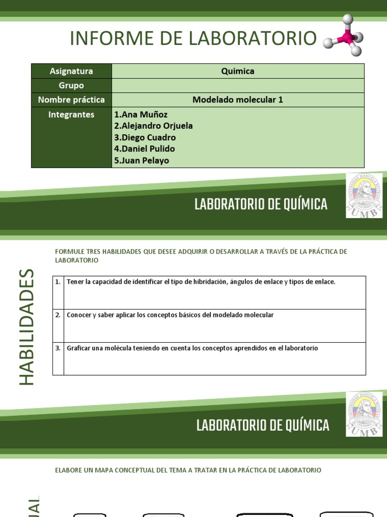 Informe de Modelado Molecular en Química | PDF | Moléculas | Enlace químico