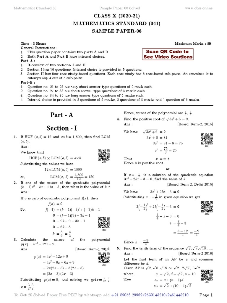 Maths QP 5 | PDF | Circle | Quadratic Equation