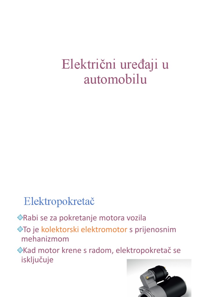 Elektricni Uredaji U Automobilu | PDF