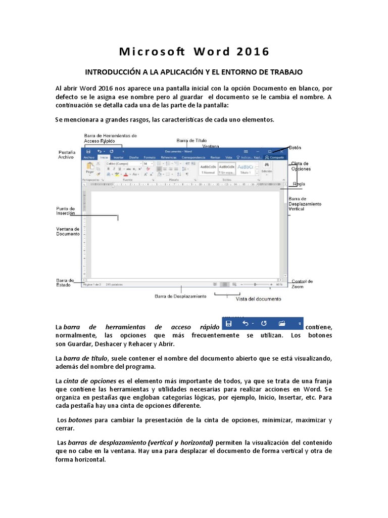 Microsoft Word 2016 | PDF | Microsoft Word | Archivo de computadora