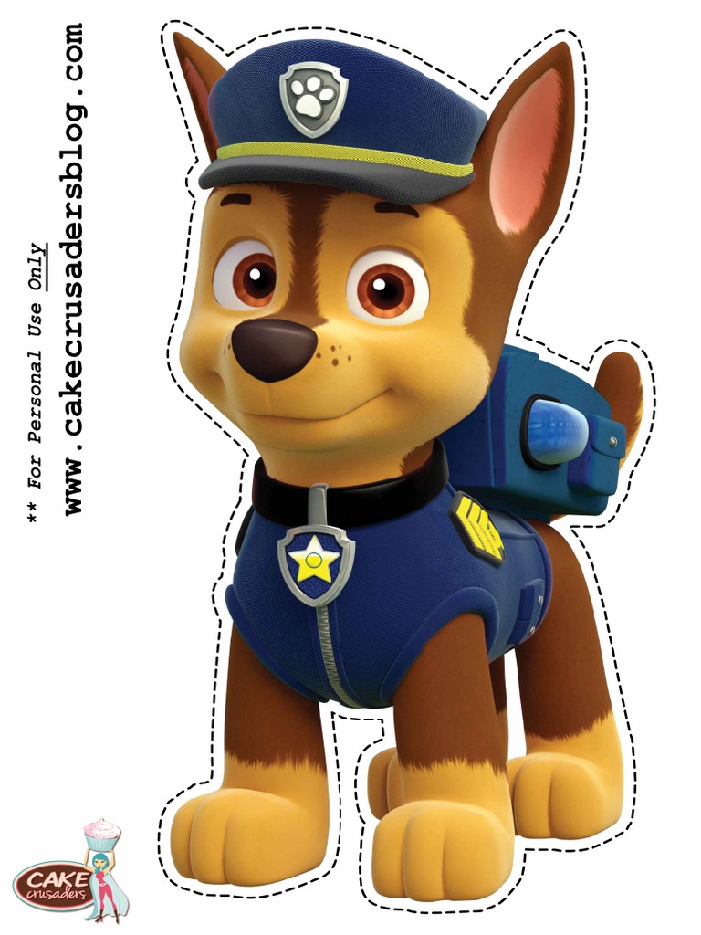 Paw Patrol Chase Centerpiece Printable | PDF