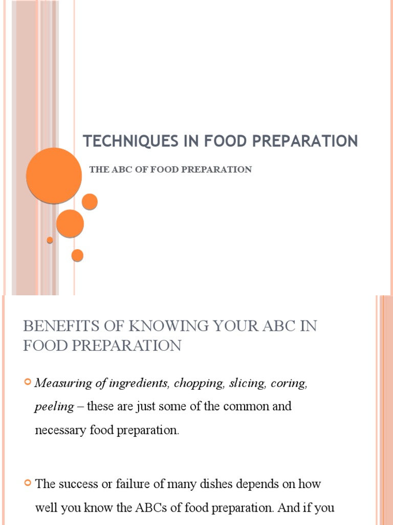 Techniques in Food Preparation (ABC of Food Preparation) | PDF ...