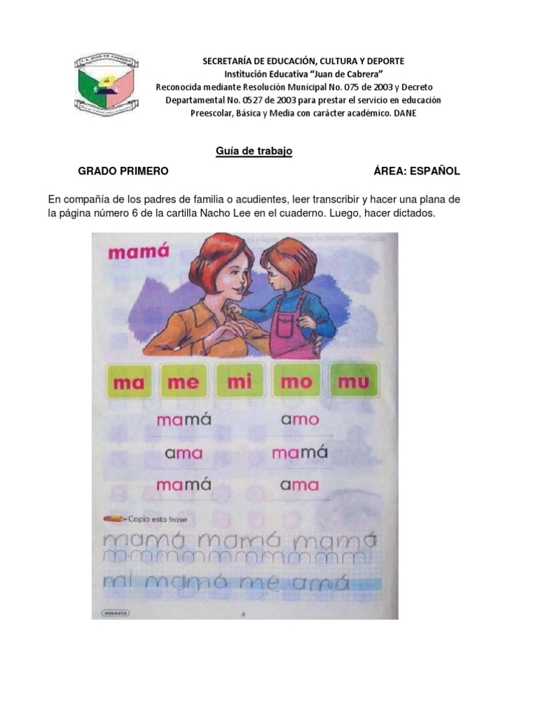 Guia Español Nacho Lee Pag 6 y 7 | PDF | Salud y bienestar