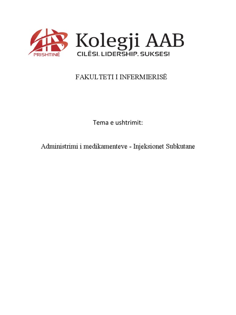 Fakulteti I Infermierisë | PDF