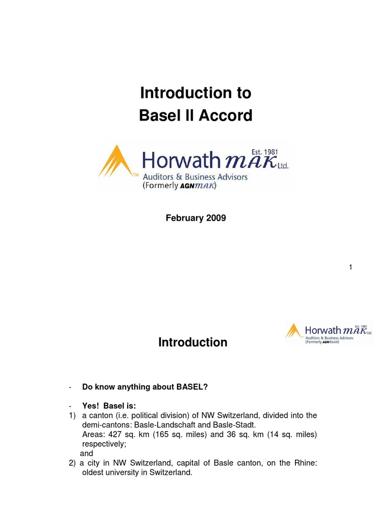 Introduction To Basel II | PDF | Basel Ii | Capital Requirement