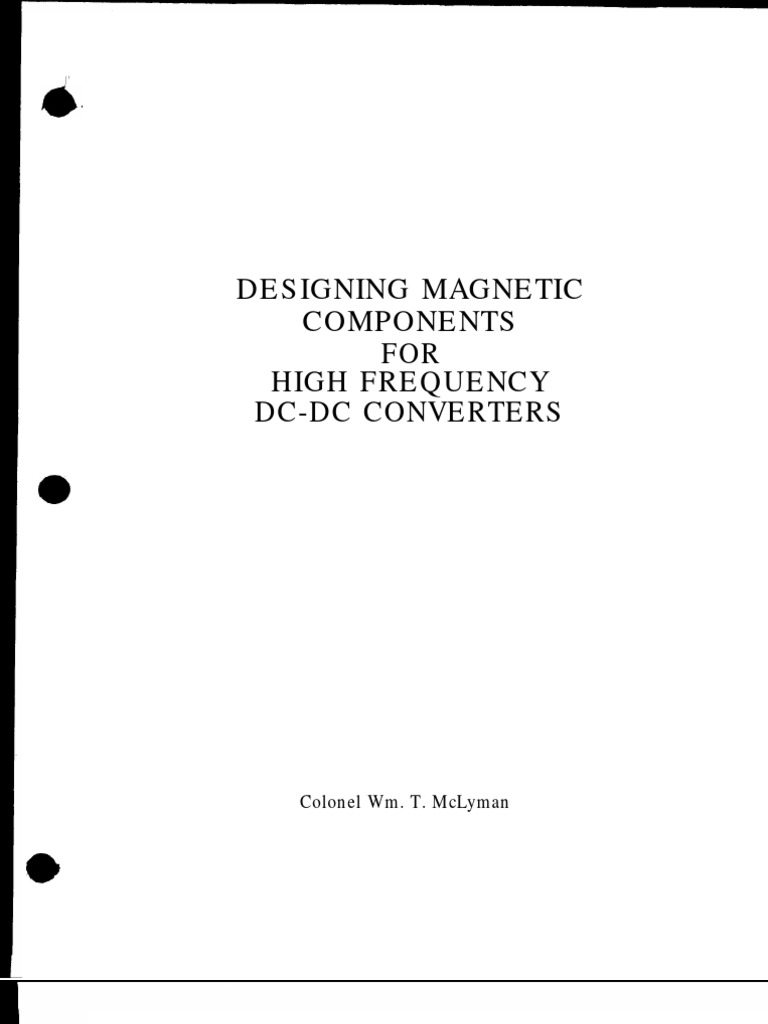 Designing Magnetic Components For HF DC-DC Converters | PDF ...