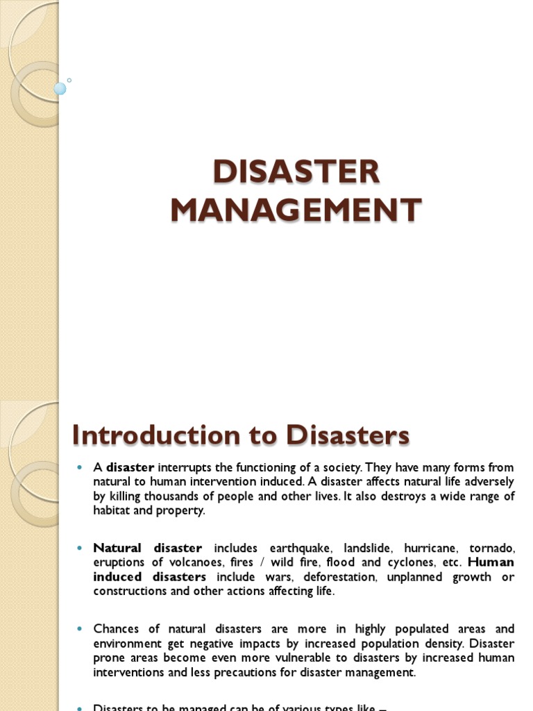 Disaster Management | PDF | Flood | Landslide