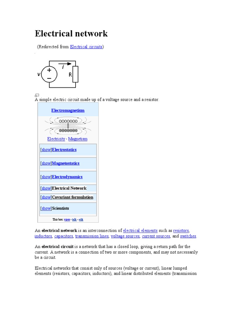 Unit I | PDF | Network Analysis (Electrical Circuits) | Electrical Network