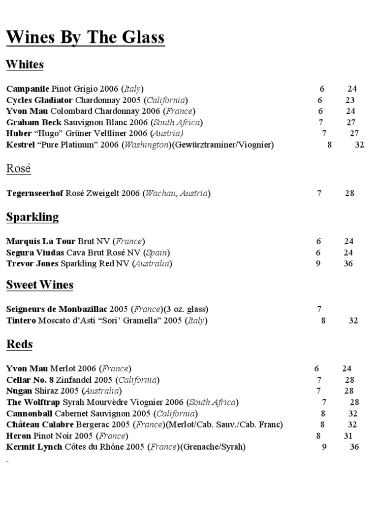 Wines | PDF | California Wine | Rose