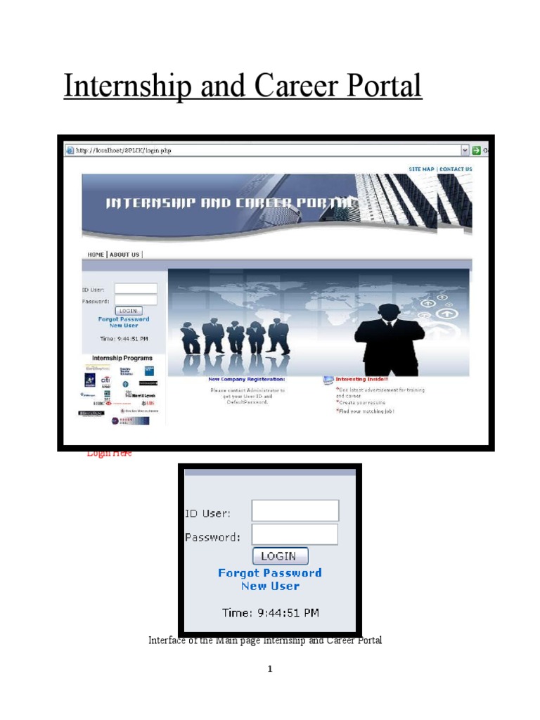 Internship and Career Portal Overview | PDF