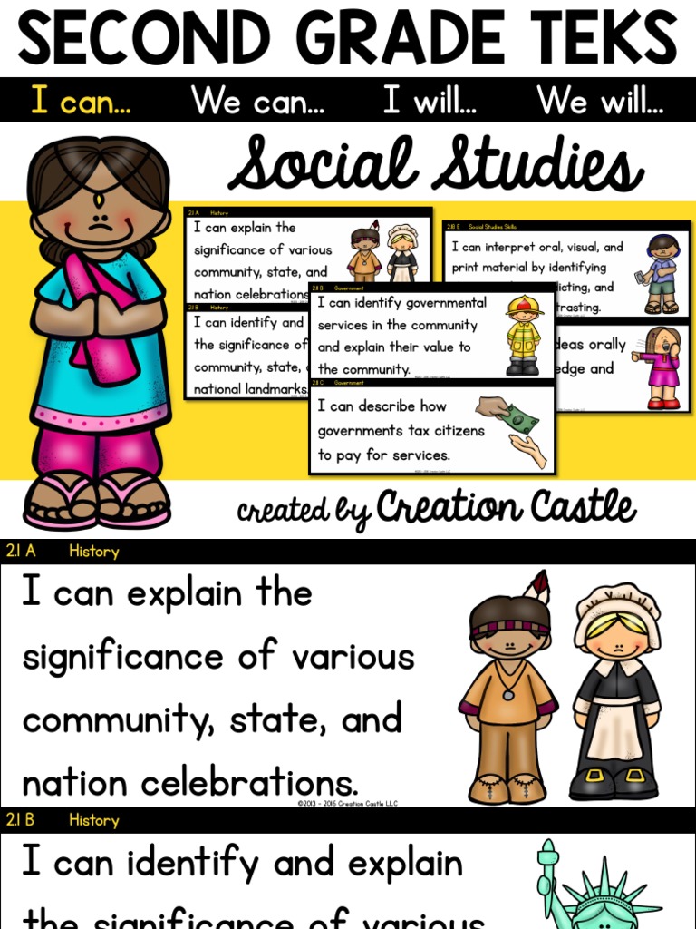 2nd Grade - Social Studies TEKS - I Can - 2016 | PDF