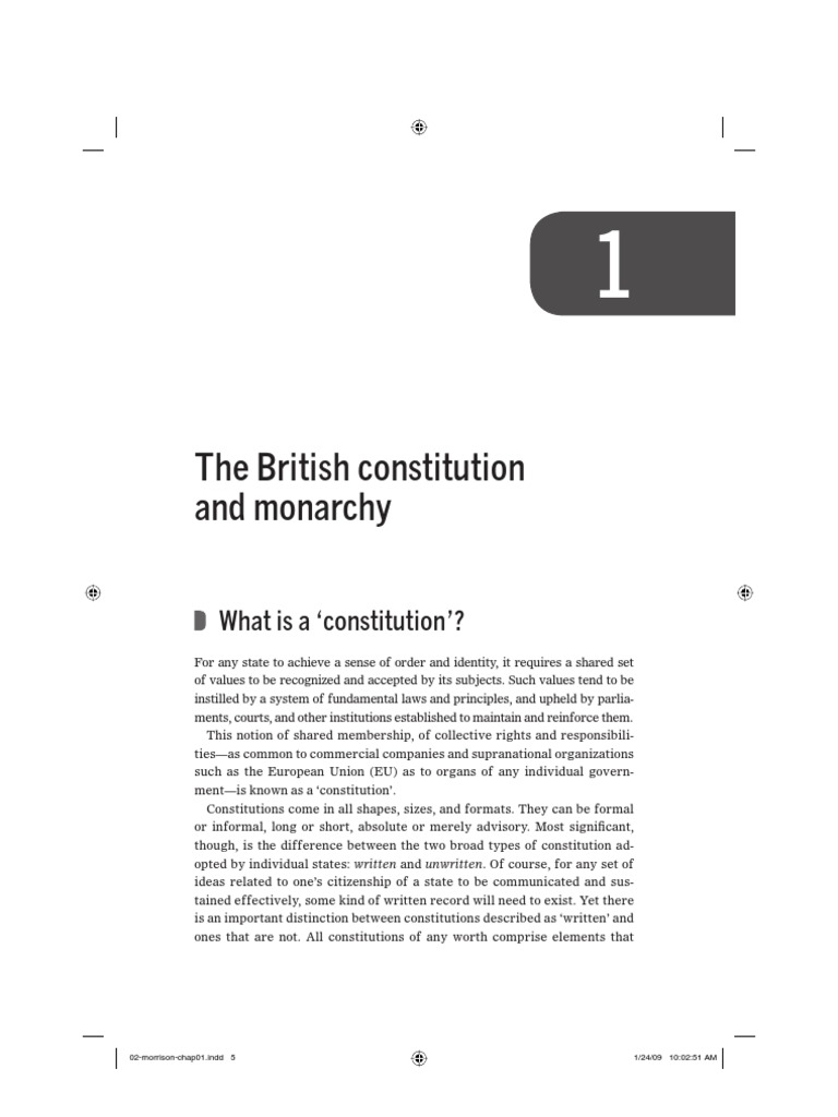 Understanding the British Constitution | PDF | European Convention On ...