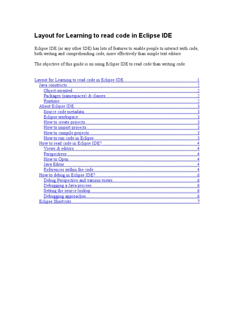 Using Eclipse IDE | PDF | Eclipse (Software) | Class (Computer Programming)
