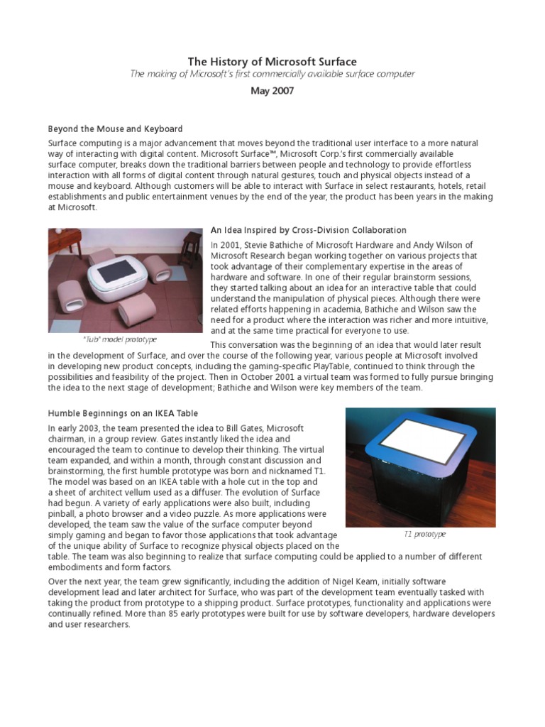 MS Surface History | PDF | Art