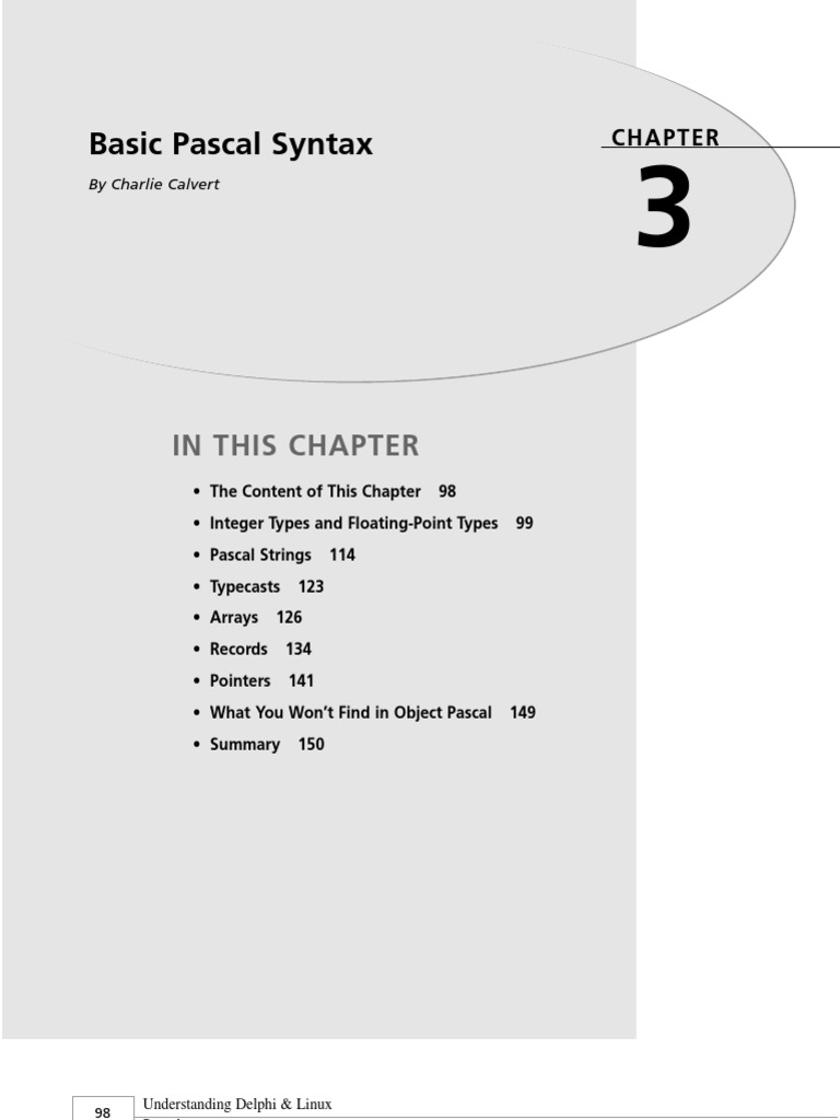 Pascal Basic Syntax | PDF