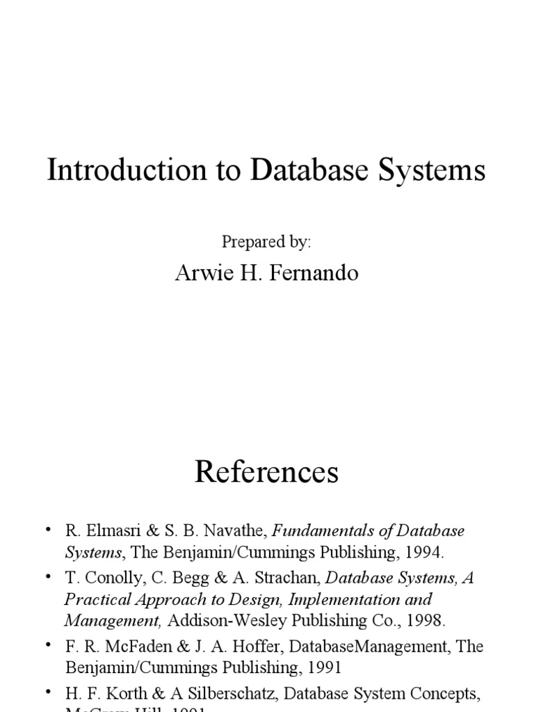 01 - Introduction To DBMS | PDF | Databases | Client–Server Model