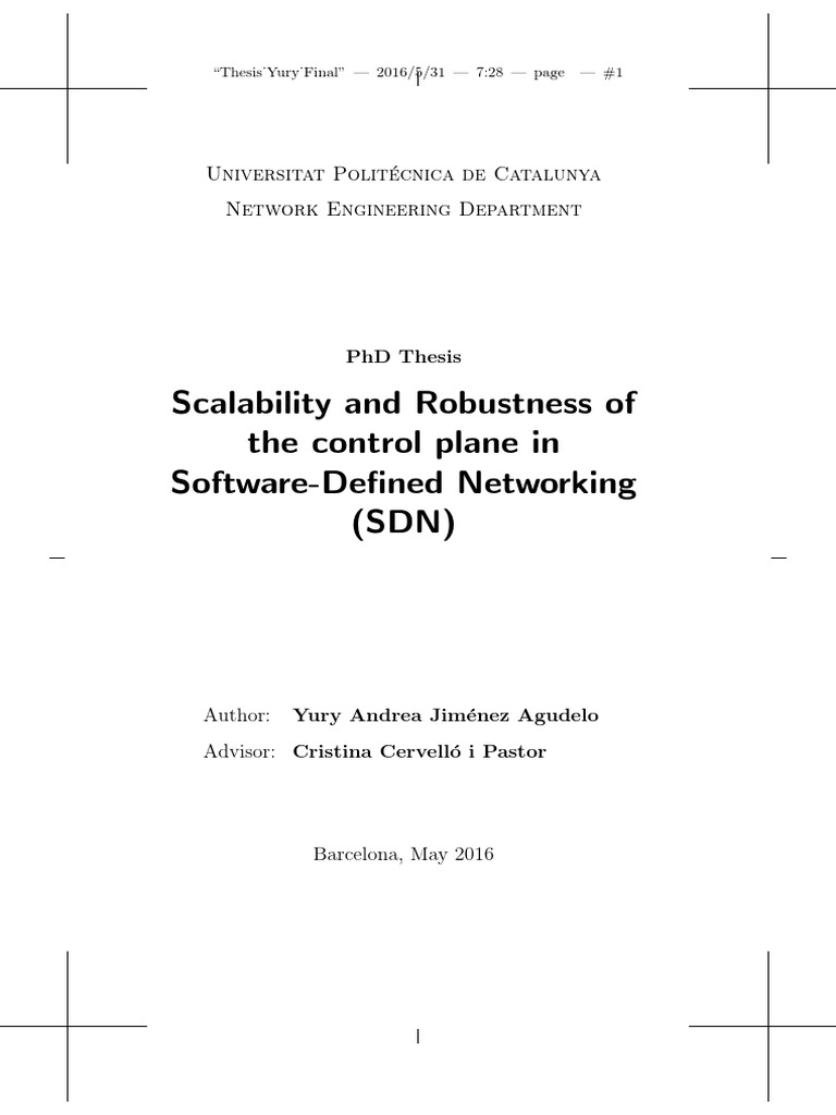 Scalability and Robustness of The Control Plane in Software-Defined Networking (SDN) | PDF ...