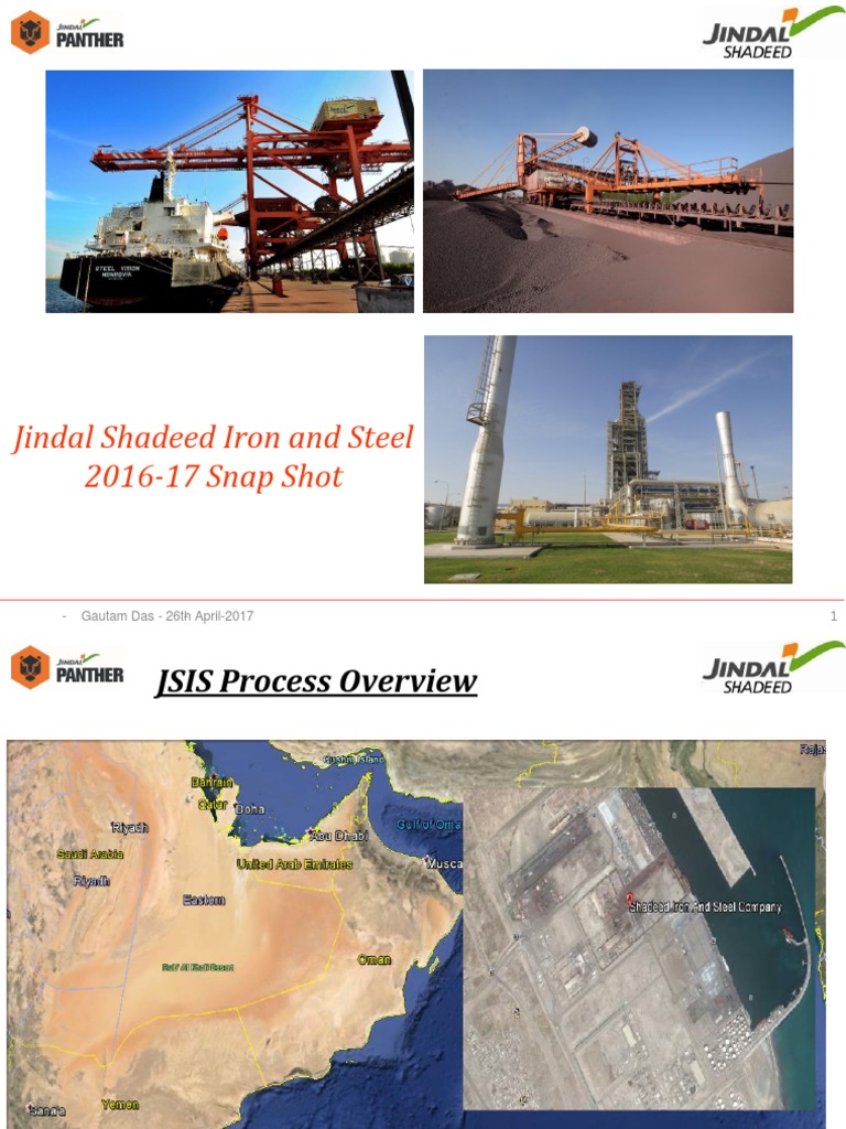 Jindal Shadeed Steel Plant Overview | PDF | Steel | Metals