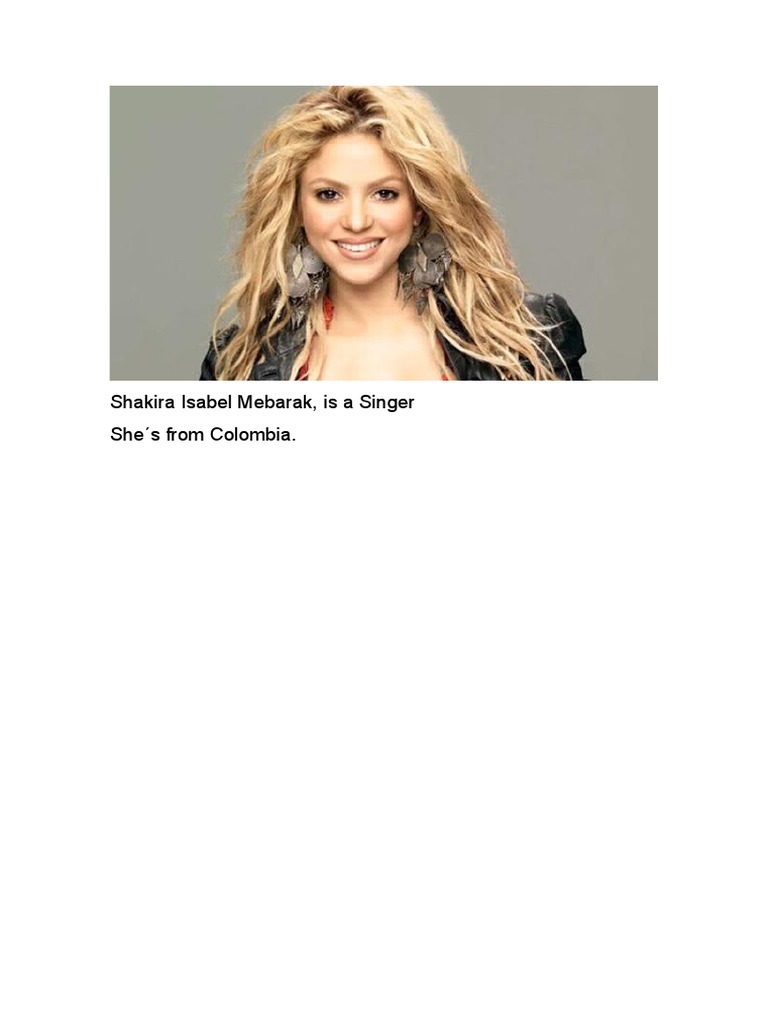 Shakira Isabel Mebarak: Colombian Singer | PDF