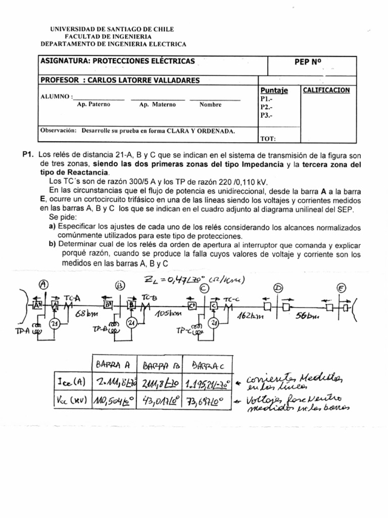 Ejerc Protecc Rel 21 y 87 | PDF | Transformador | Relé