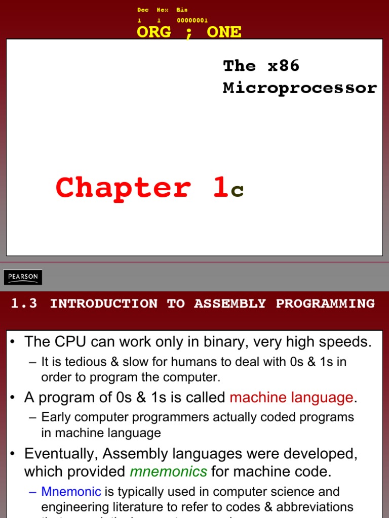 Org One: The x86 Microprocessor | PDF | Assembly Language | Computer Program