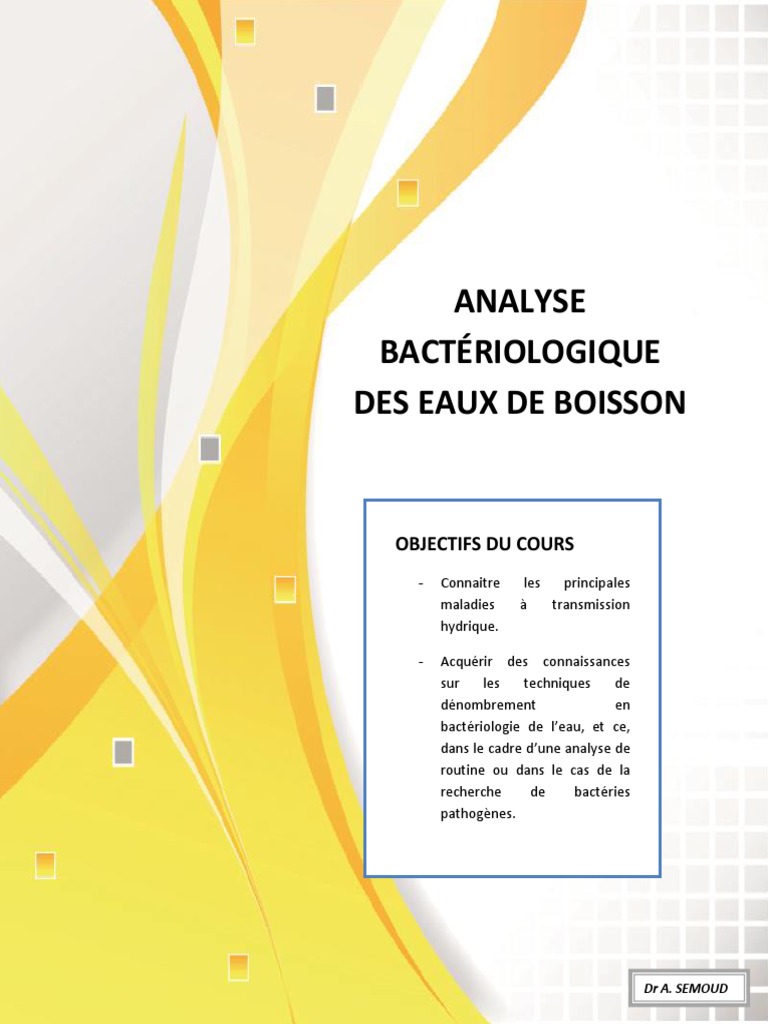 Analyse bactériologique des eaux | PDF | Microbiologie | Biologie
