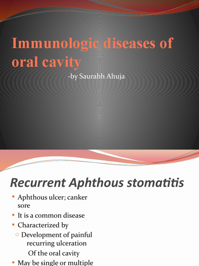 Recurrent Aphthous Stomatitis | PDF | Medicine | Cutaneous Conditions