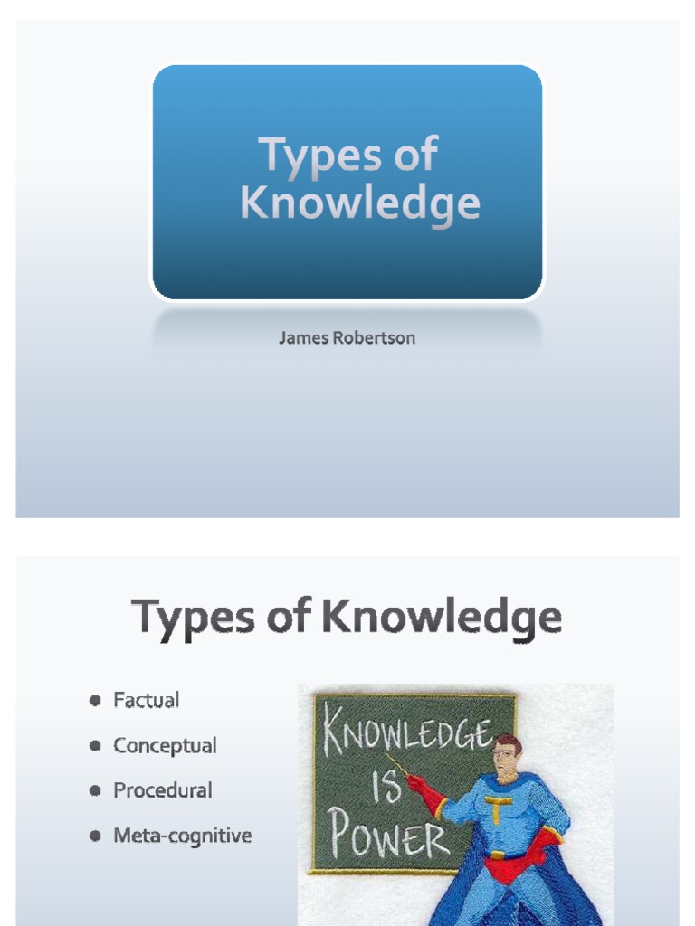 Types of Knowledge | PDF